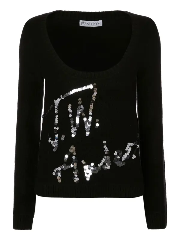 JW Anderson Paillette-embellished Jumper - Black
