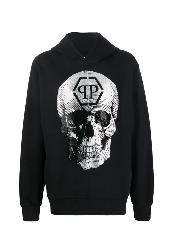 Philipp Plein Skull Logo-print Hoodie - Black