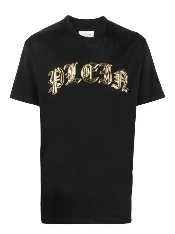 Philipp Plein Logo-appliqué Cotton T-shirt - Black