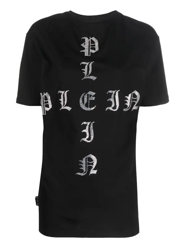 Philipp Plein Gothic Plein Crystal-embellished T-shirt - Black
