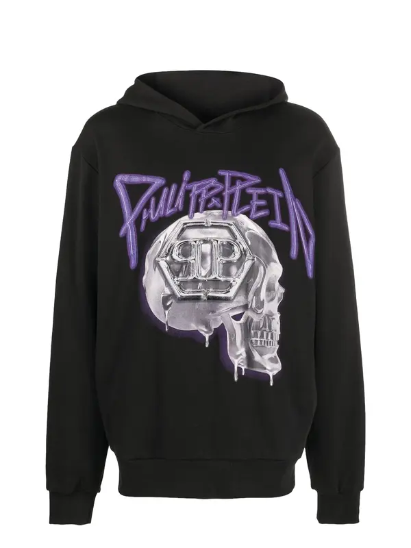 Philipp Plein Skull-print Hoodie - Black