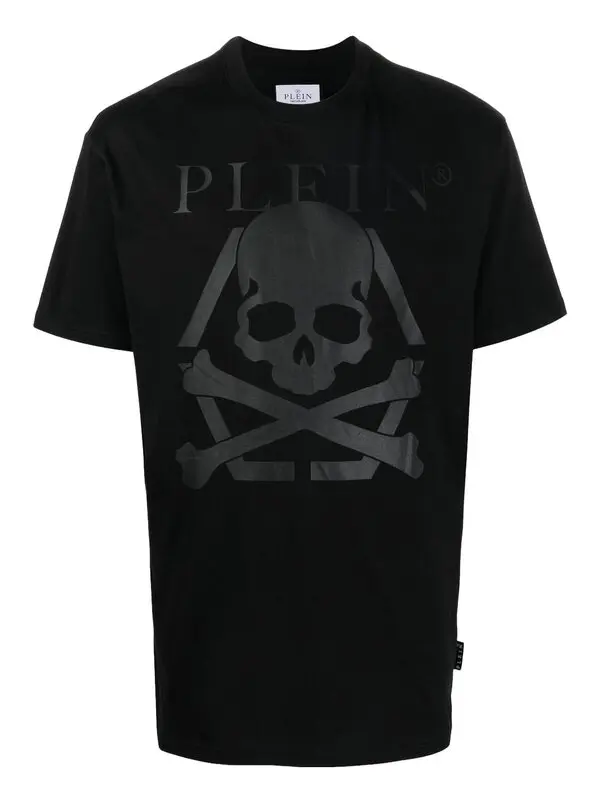 Philipp Plein Skull Print Logo T-shirt - Black