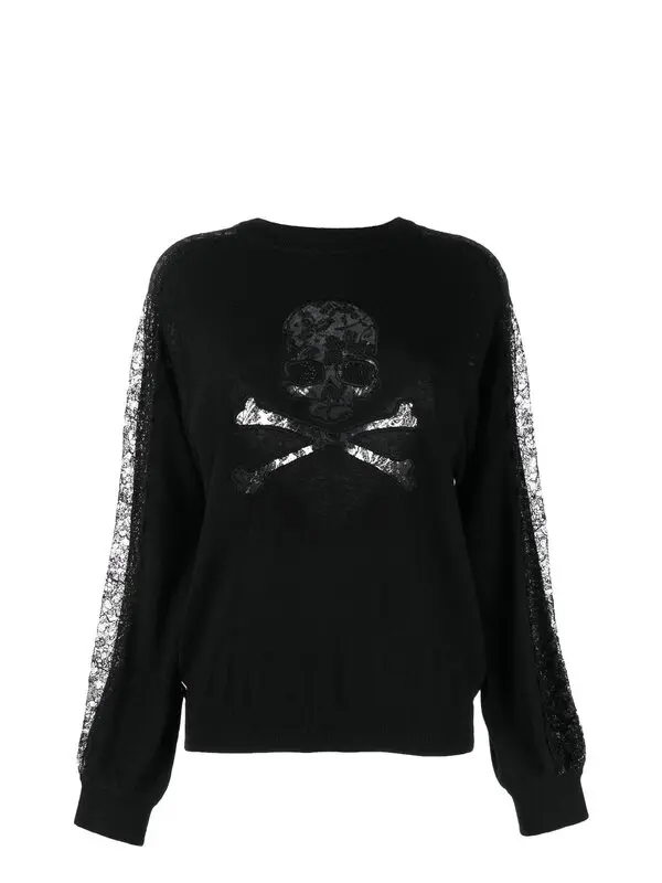 Philipp Plein Skull Print Sweatshirt - Black