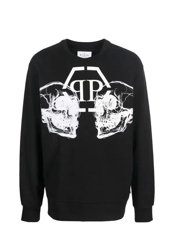 Philipp Plein Skull-print Sweatshirt - Black