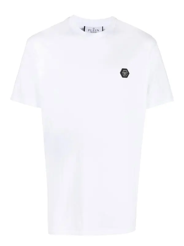 Philipp Plein Logo-patch Cotton T-shirt - White