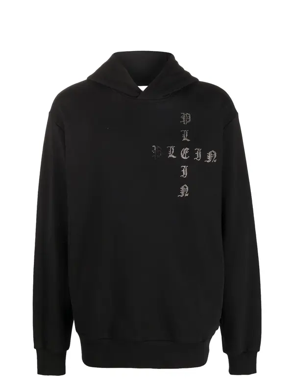 Philipp Plein Gothic Plein Long-sleeve Hoodie - Black