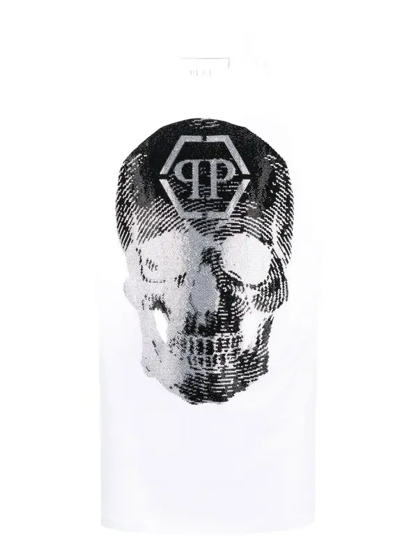 Philipp Plein Ss Skull Print T-shirt - White