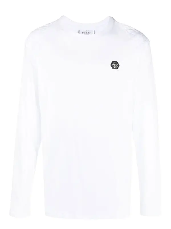 Philipp Plein Logo Print Long-sleeve T-shirt - White