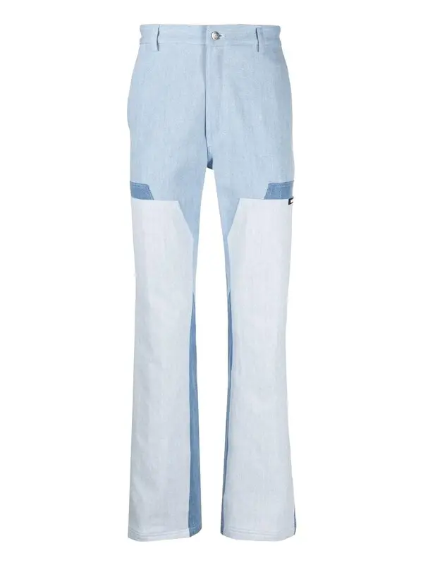 NAHMIAS Straight-leg Panelled Jeans - Blue