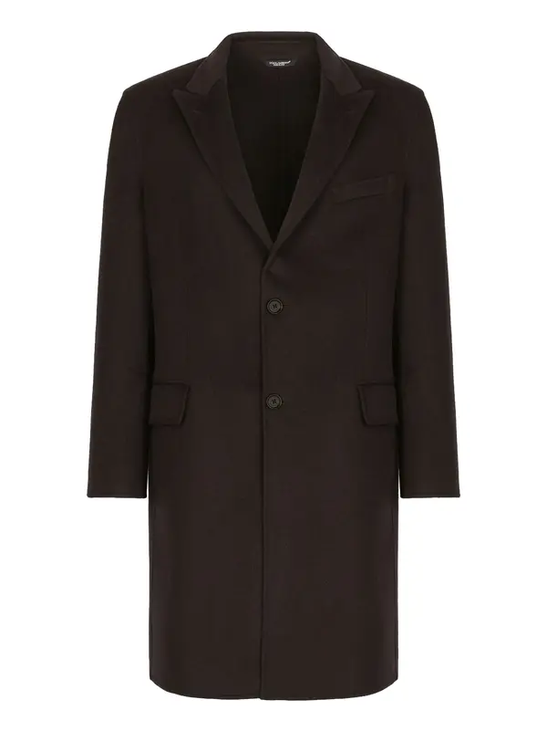 Dolce & Gabbana Single-breasted Cashmere Coat - Brown