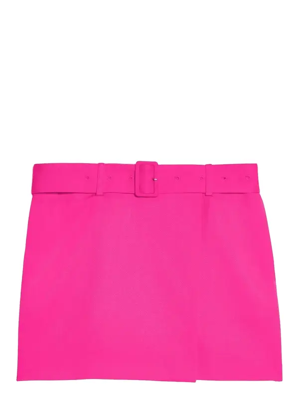 Ami Belted Midi Skirt - Pink