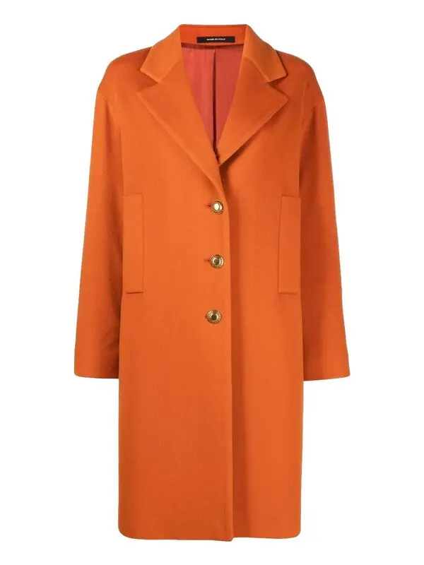 Tagliatore Kyra Single-breasted Coat - Orange