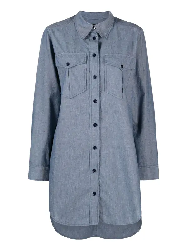 Isabel Marant Bridget Chambray Shirt Dress - Blue