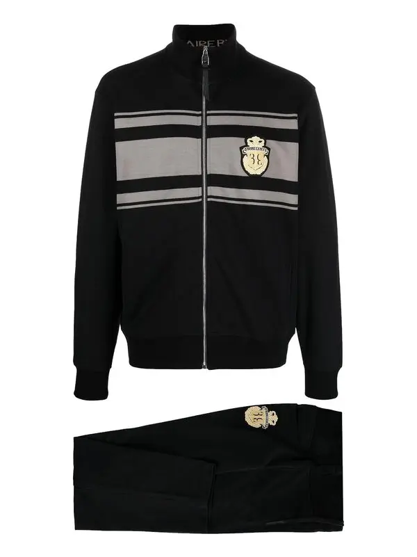 BILLIONAIRE Logo-crest Detail Tracksuit Set - Black