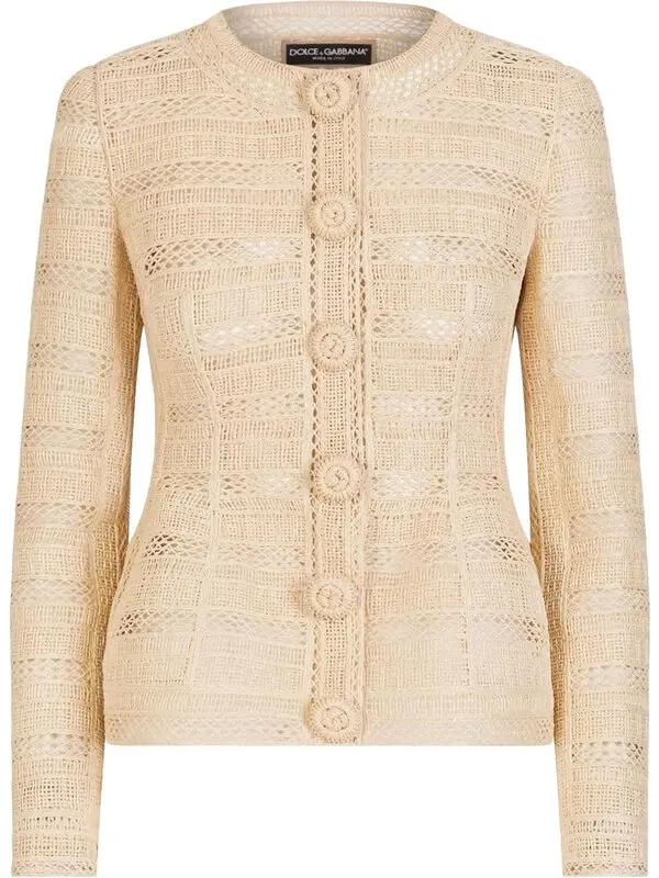 Dolce & Gabbana Embroidered Single-breasted Blazer - Neutrals