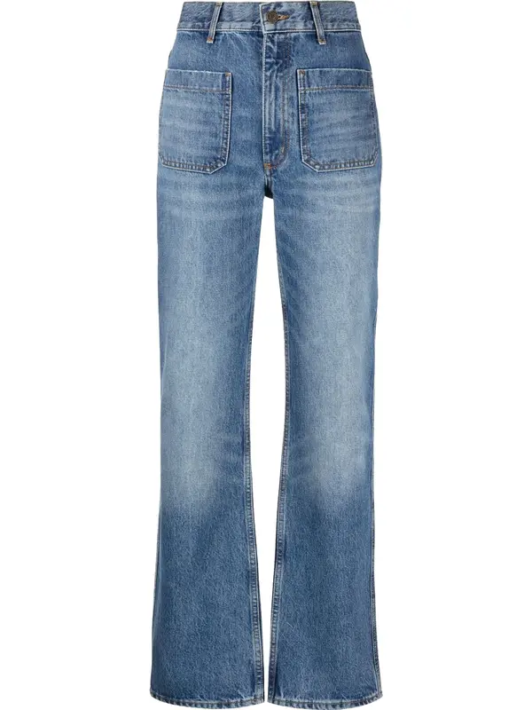 Sandro High-waist Straight-leg Jeans - Blue