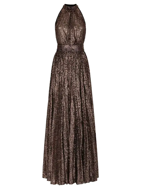 Dolce & Gabbana Sequin-embellished Gown - Brown