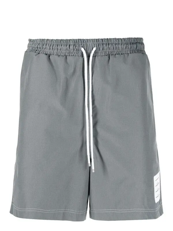 Thom Browne Drawstring-waist Track Shorts - Grey