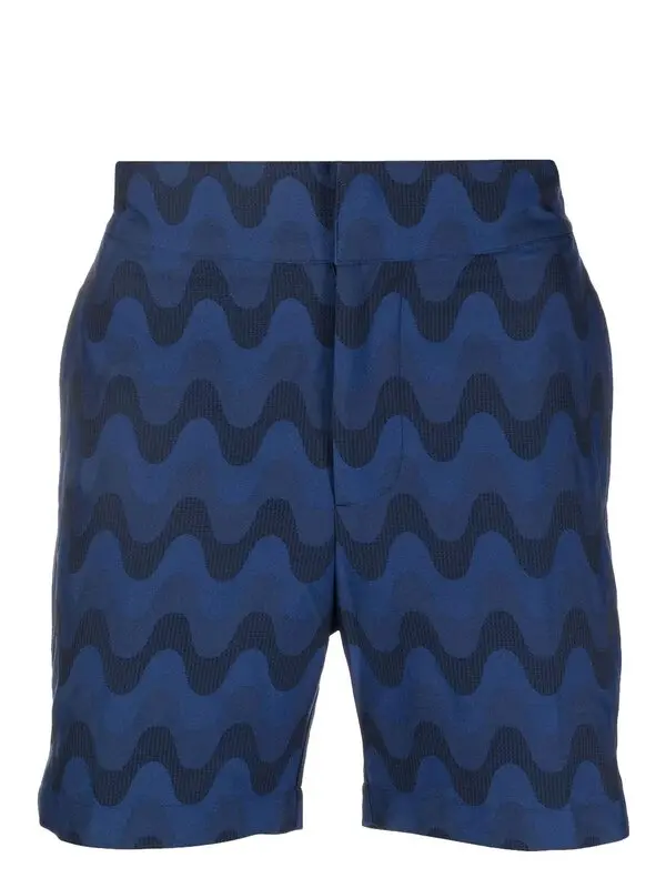 Frescobol Carioca Tailored Jacquard Swim Shorts - Blue