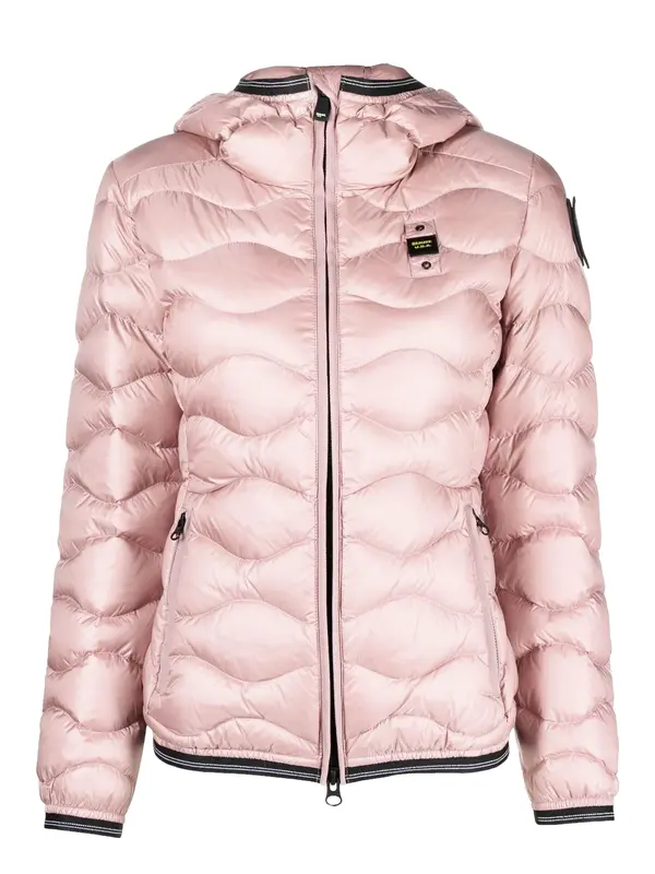 BLAUER. Logo-patch Padded Jacket - Pink