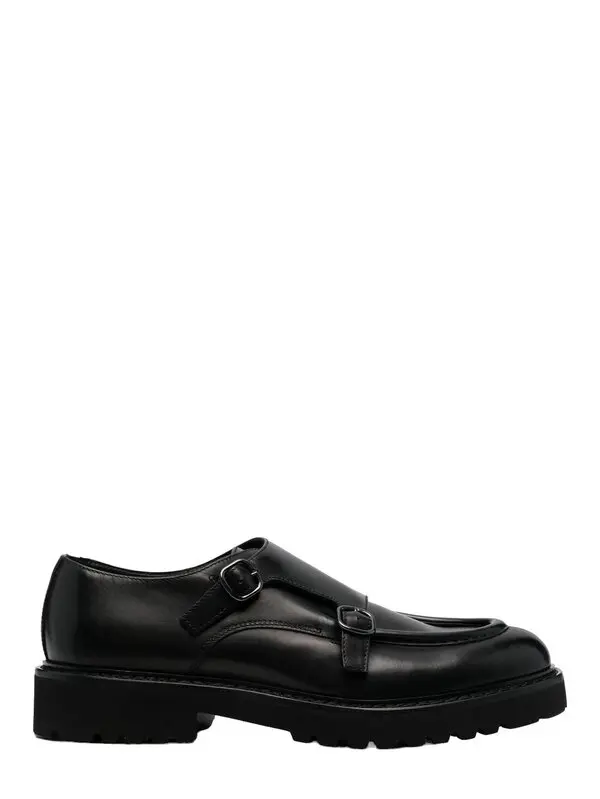 DOUCAL'S Double-buckle Monk Shoes - Black