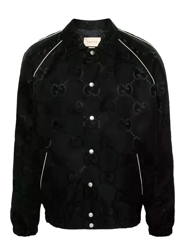 Gucci Jumbo Gg Canvas Jacket - Black
