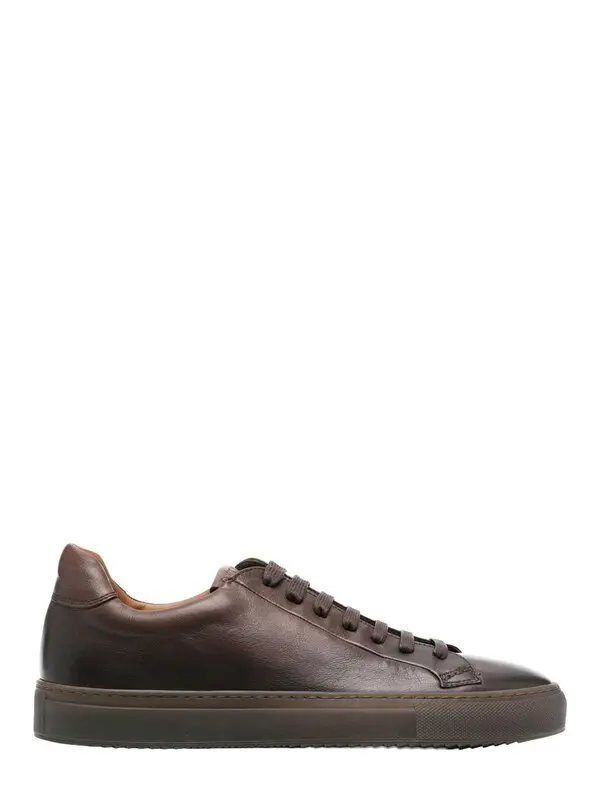 DOUCAL'S Lace-up Leather Sneakers - Brown