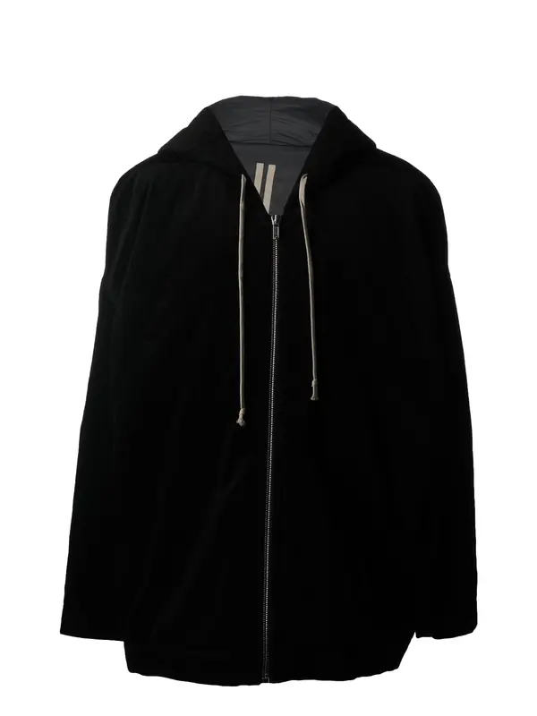 Rick Owens Drawstring Hoodie Jacket - Black