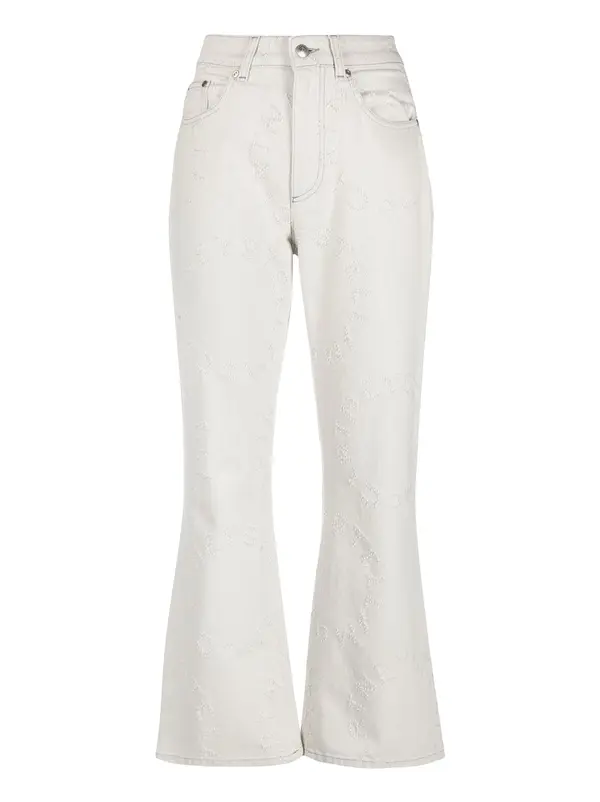 Stella McCartney Logo Flared Trousers - Neutrals