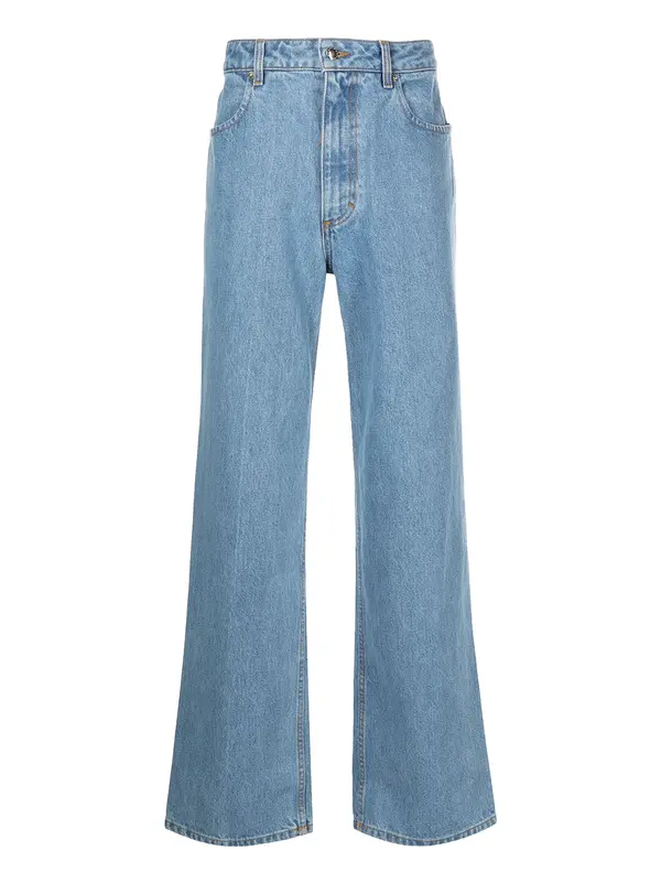 Eckhaus Latta Wide Leg Jeans - Blue