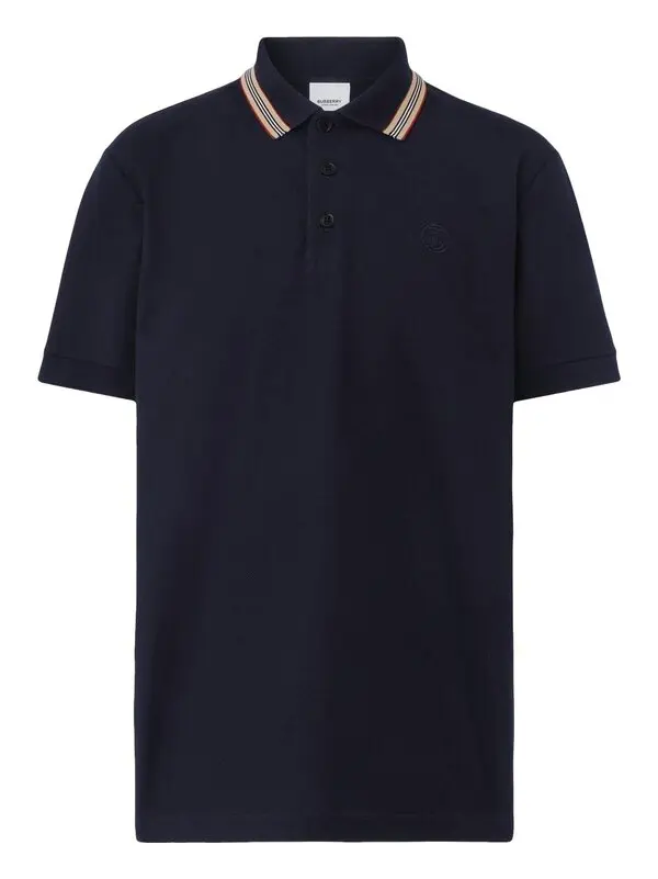 Burberry Embroidered Tb Polo Shirt - Blue