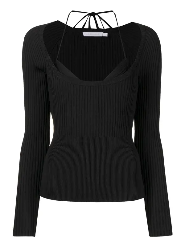 Simkhai Core Jayline Layered Top - Black