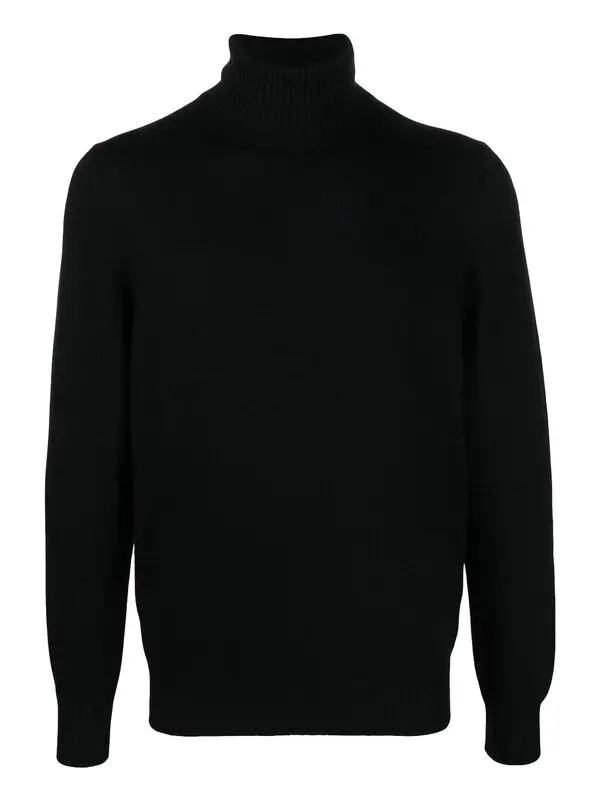FILERIA Roll-neck Virgin Wool Jumper - Black