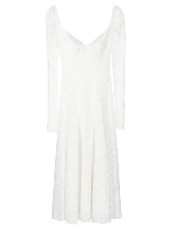 ANOUKI Lace Midi Dress - White