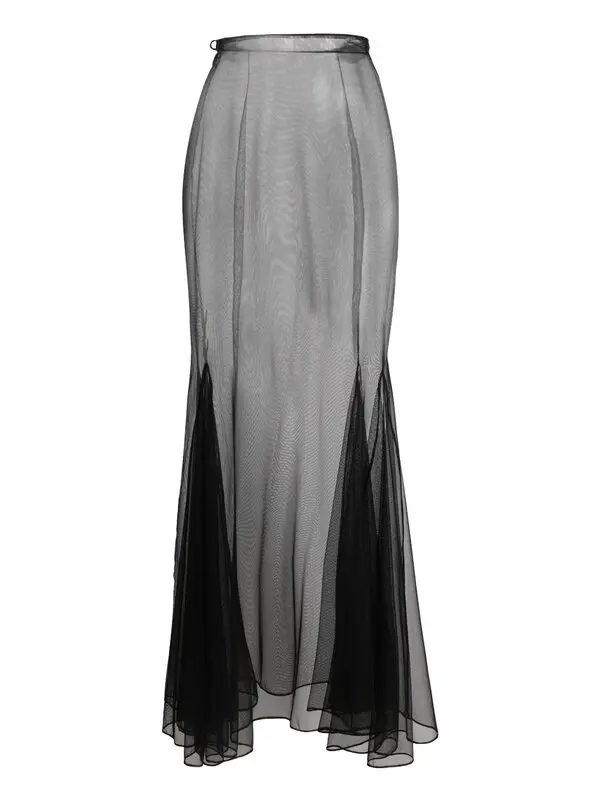 Saint Laurent Tulle Ankle-length Skirt - Black
