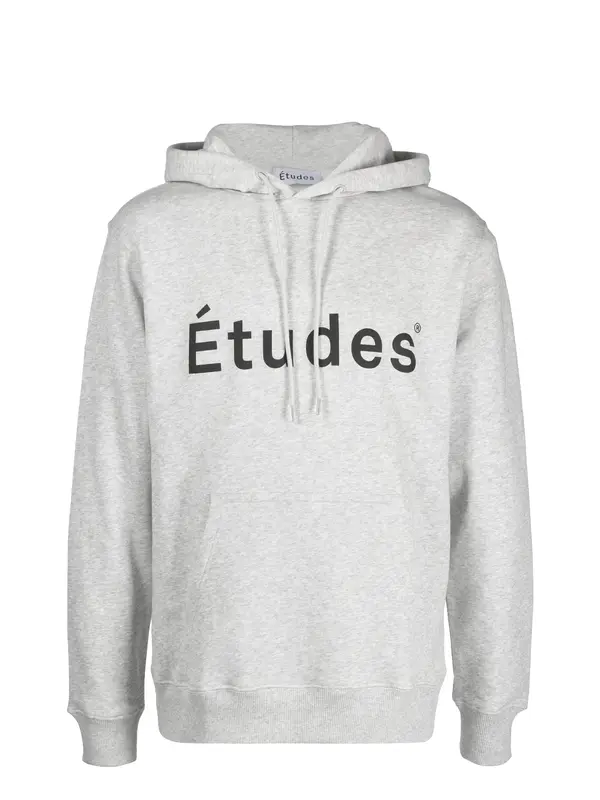 Études Studio Logo-print Hoodie - Grey