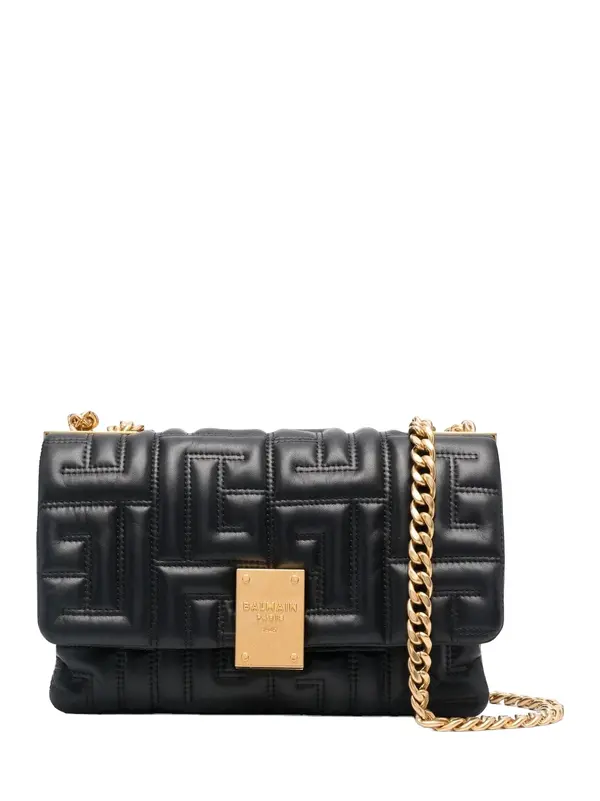 Balmain 1945 Quilted Shoulder Bag - Black