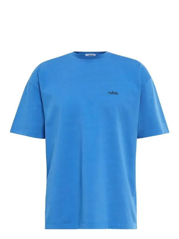 ADISH Printed Cotton Jersey T-shirt - Blue