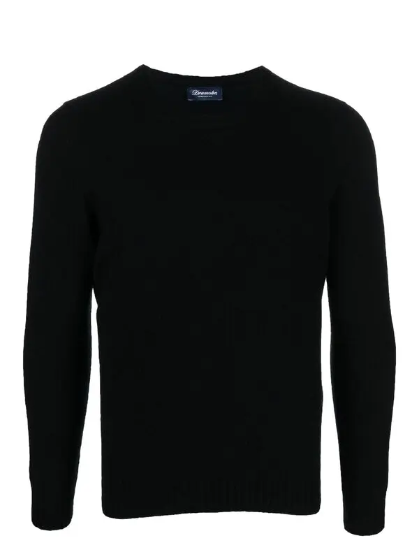 DRUMOHR Crew-neck Wool Jumper - Black
