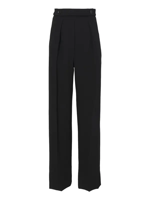Proenza Schouler High Waist Crepe Trousers - Black
