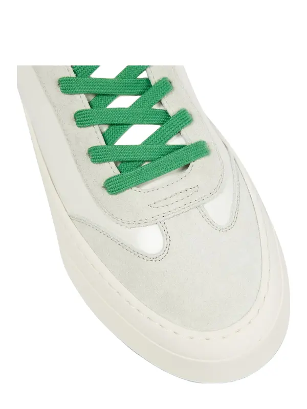 THE ROW Marley Leather And Suede Sneakers - White