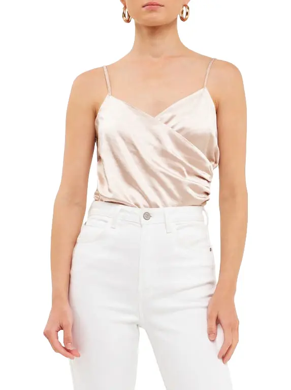 Endless Rose Satin Camisole - Beige