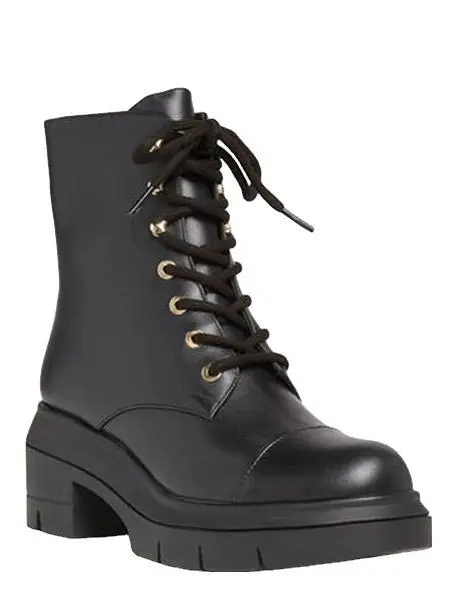 STUART WEITZMAN Nisha Lace-up Boot - Black