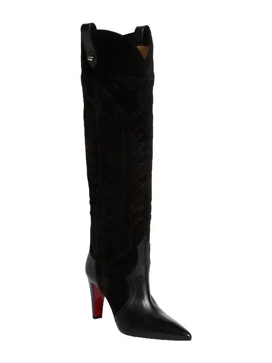 CHRISTIAN LOUBOUTIN Santia Knee High Boots - Bk01 Black