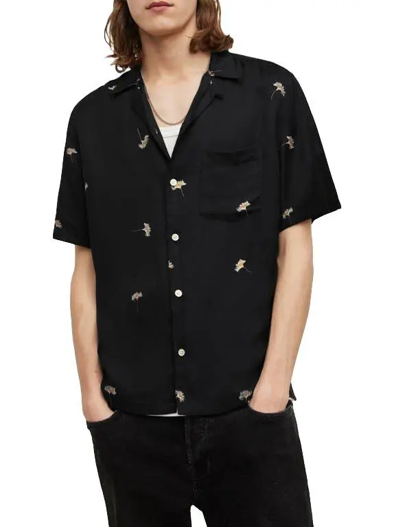 ALLSAINTS Daisy Camp Shirt - Jet Black