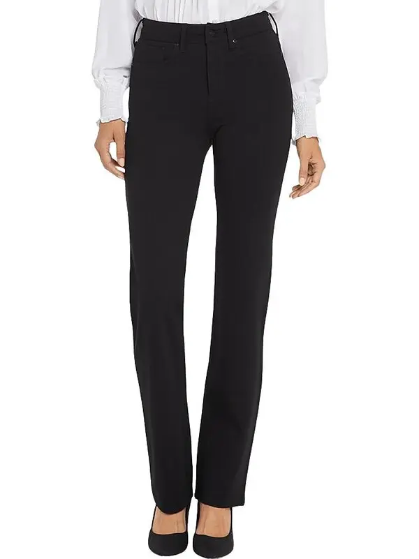 NYDJ Marilyn Straight Ponte Pants - Black