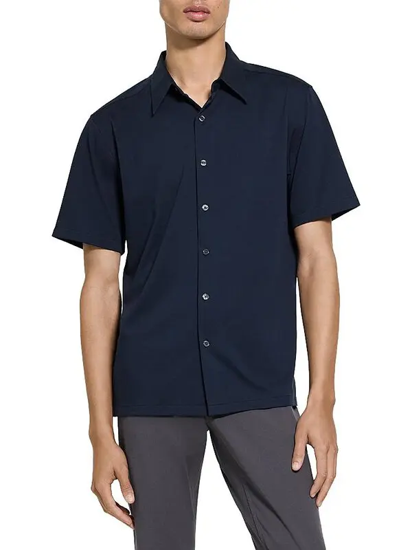 Theory Irving Regular Fit Short Sleeve Shirt - Eclipse
