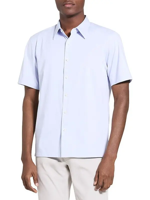 Theory Irving Regular Fit Short Sleeve Shirt - Olympic
