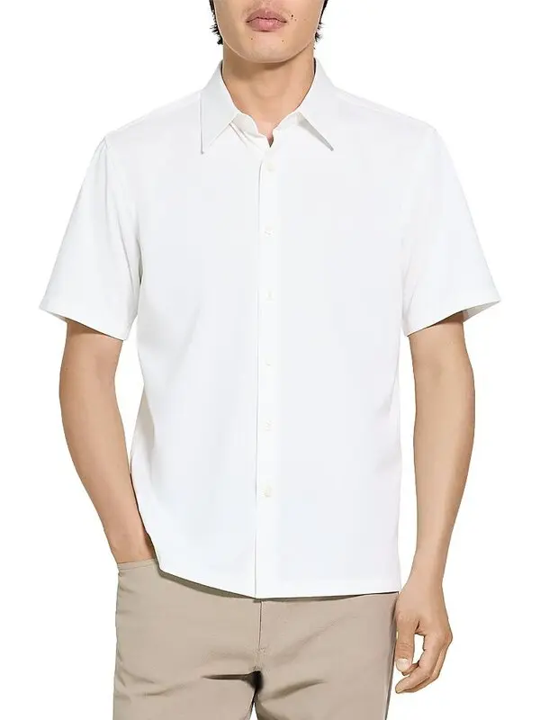 Theory Irving Regular Fit Short Sleeve Shirt - White