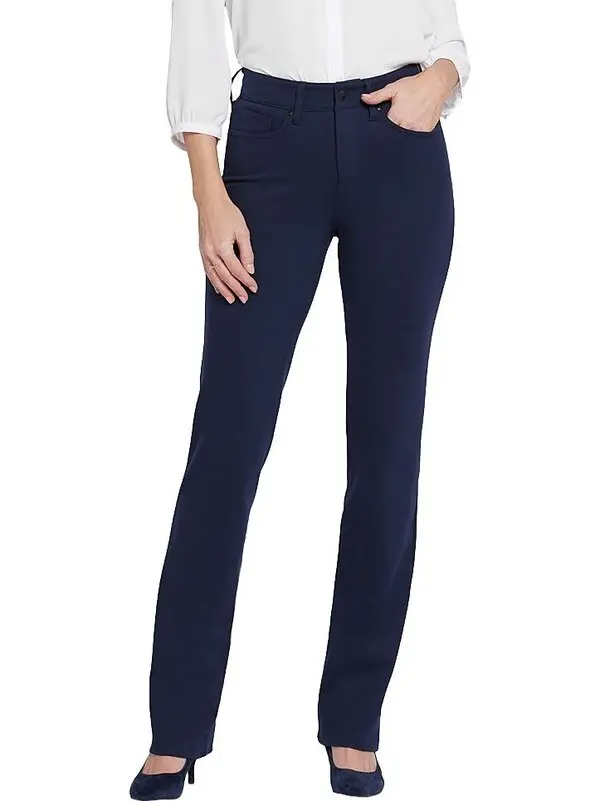 NYDJ Petite Marilyn High Rise Straight Jeans - Oxford Navy